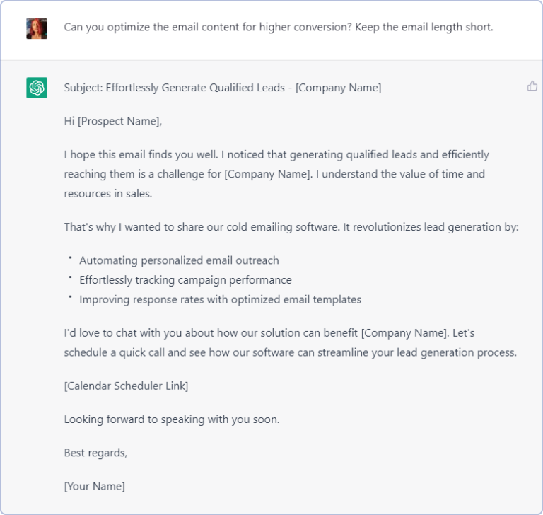 How To Write Cold Emails Using ChatGPT? - SalesHandy