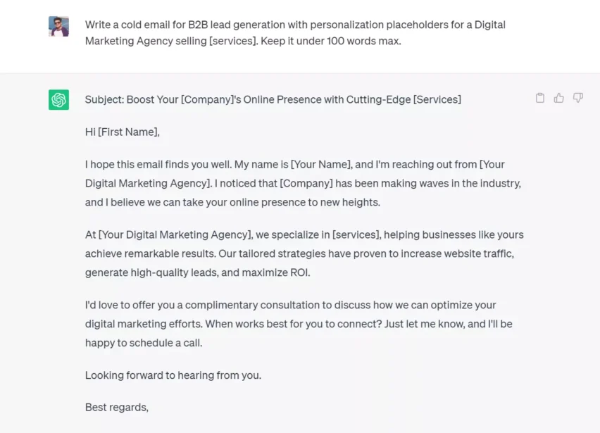 How to Write Cold Emails Using ChatGPT? (20+ Prompts)